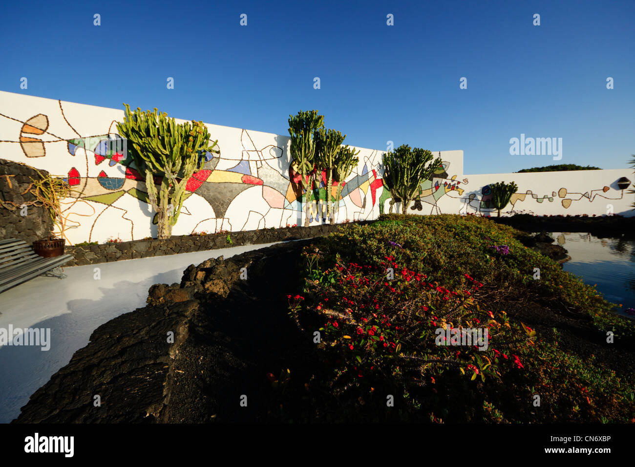 Lanzarote - garden of Casa César Manrique, museum of the Manrique ...