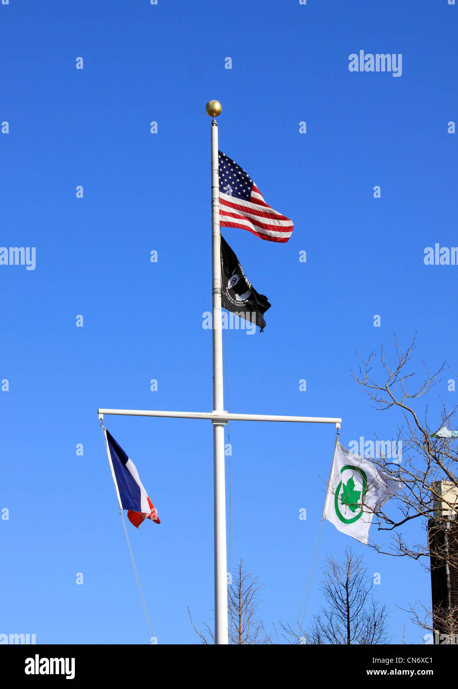 Flagpole Brooklyn New York Stock Photo - Alamy