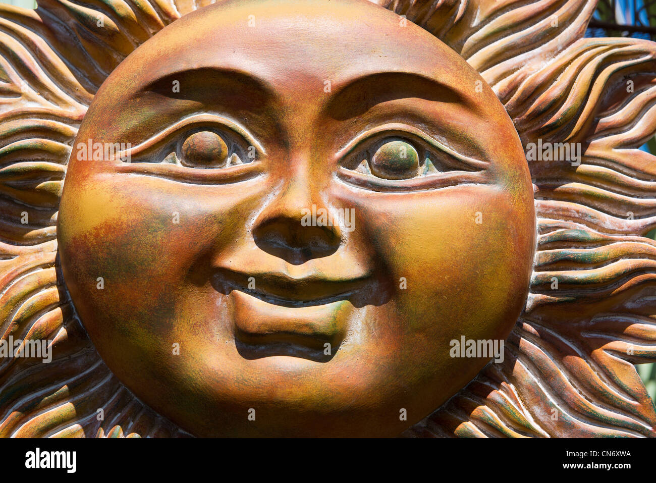 Smiling Ceramic Sun Stock Photo - Alamy