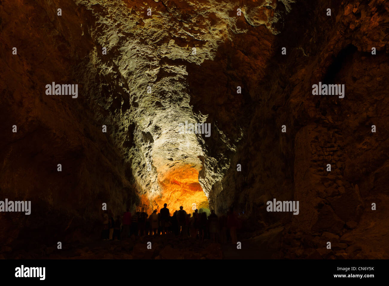 Lanzarote, Canary Islands - Cueva Verdes, underground tour of lava pipe ...