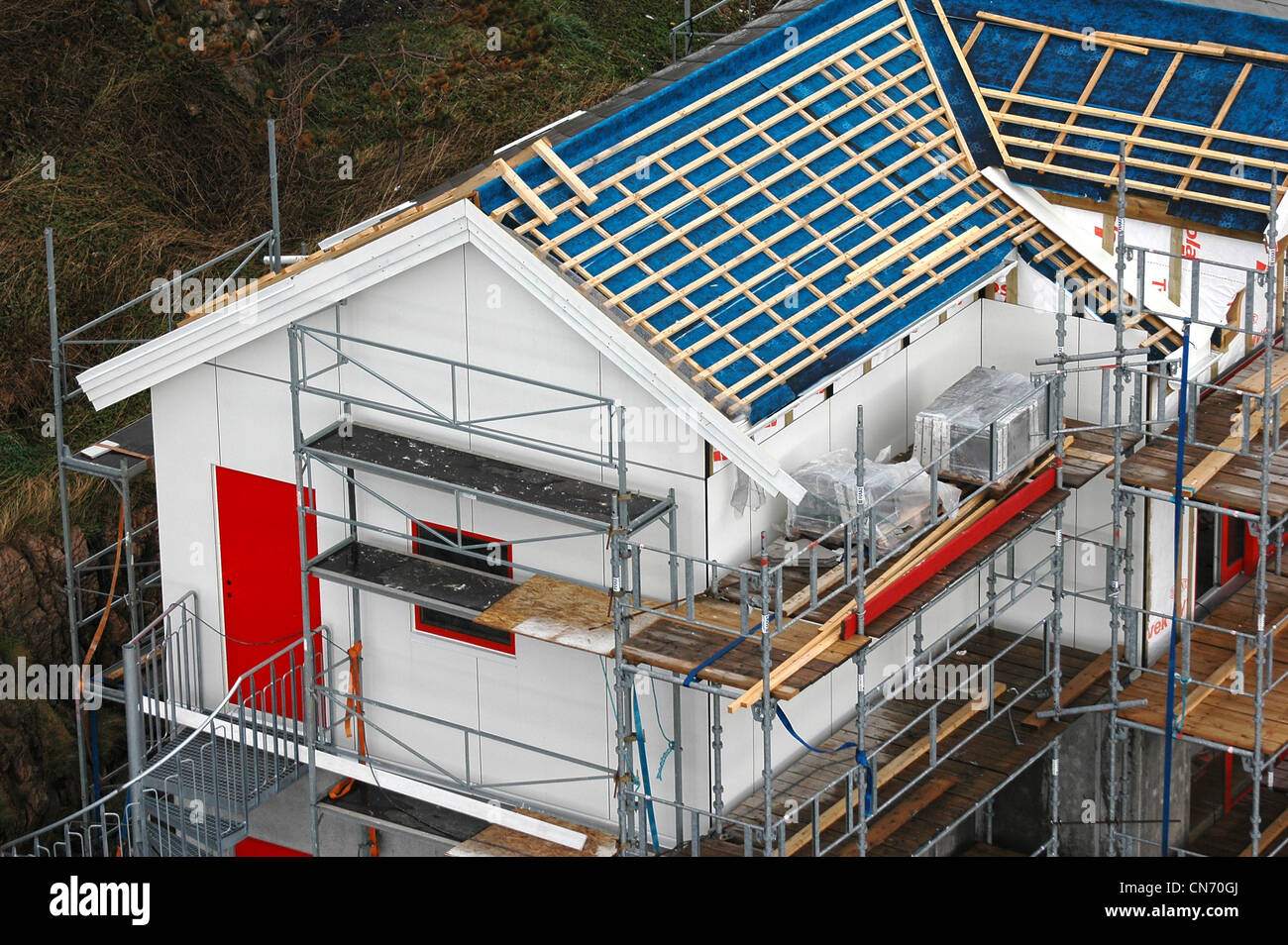 New house construction Stock Photo - Alamy