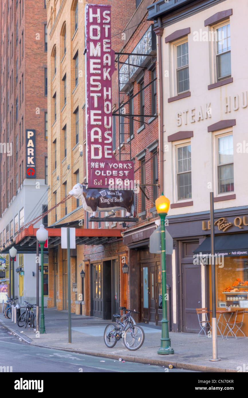 Old Homestead Steakhouse in the Chelsea area of Manhattan in New York ...