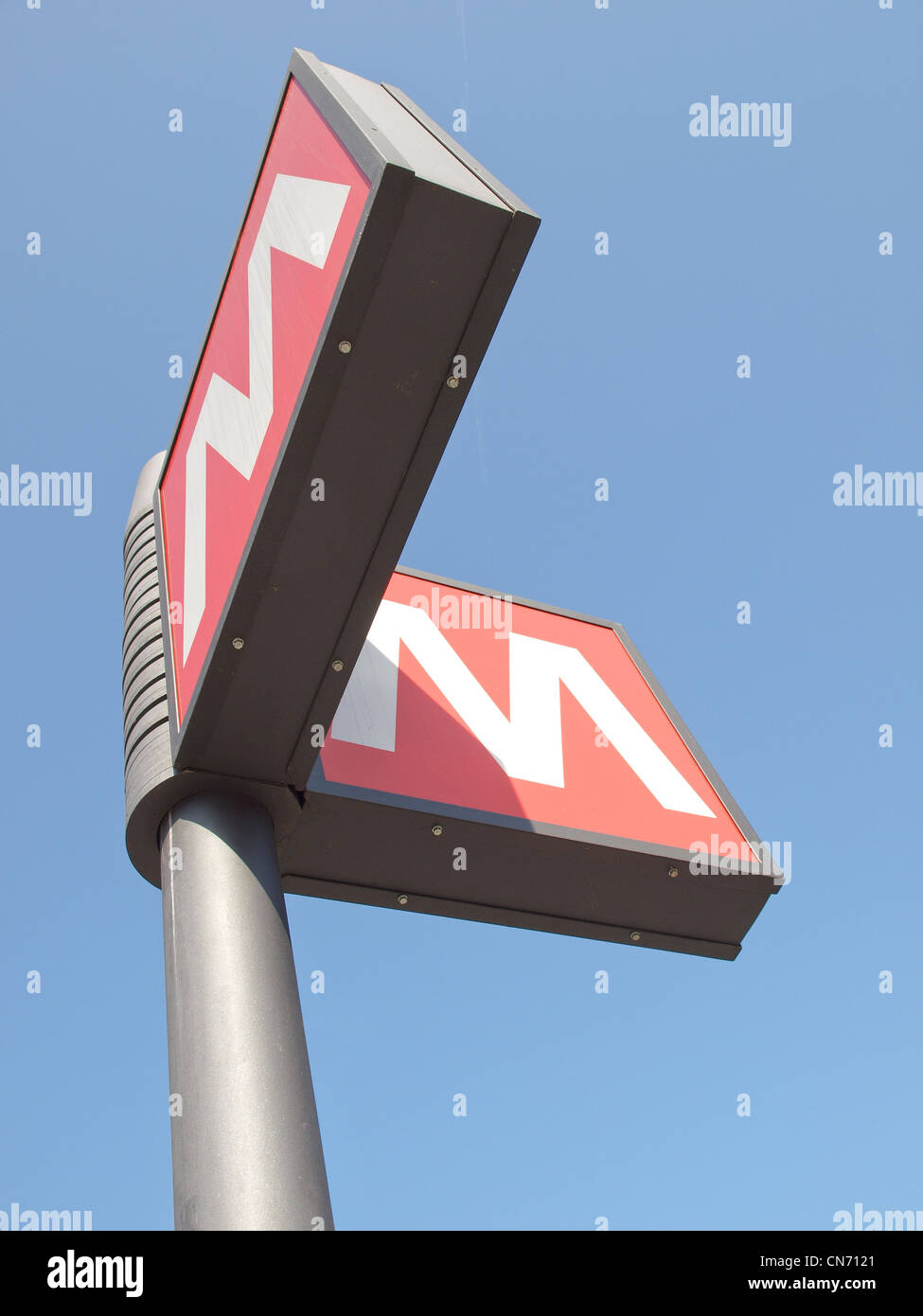 An underground subway metro tube traffic sign Stock Photo - Alamy