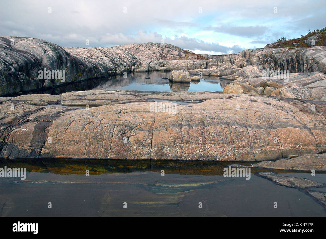 Rocks, mountains, ocean in Kristiansund, Norway, Scandinavia Stock ...