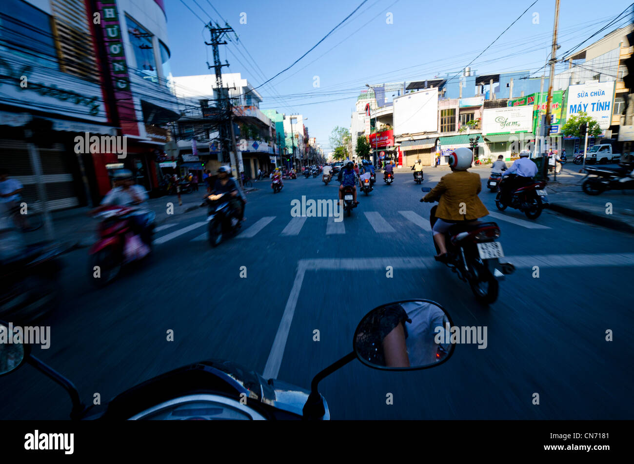 Driver point of view driving in Da Nang, Vietnam, Asia Stock Photo - Alamy