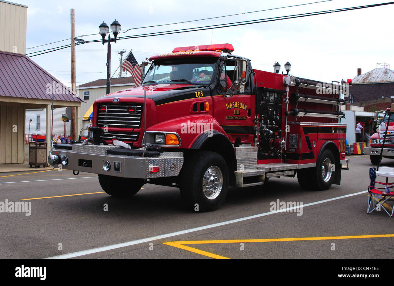 Fire engine in small town hi-res stock photography and images - Alamy