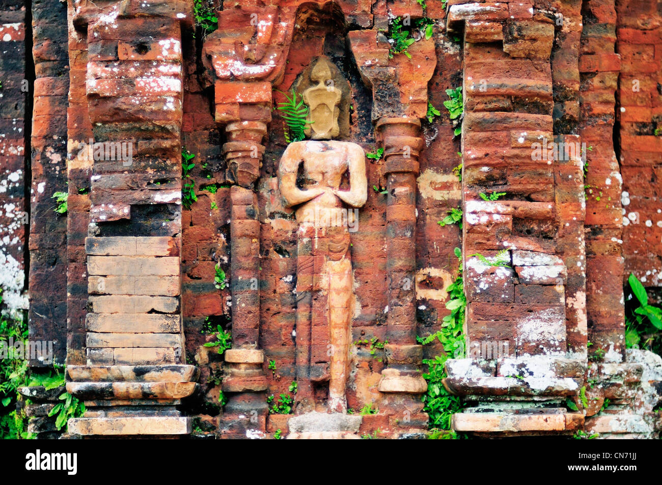 Detail, My Son, UNESCO World Heritage Site, ruins of the ancient ...
