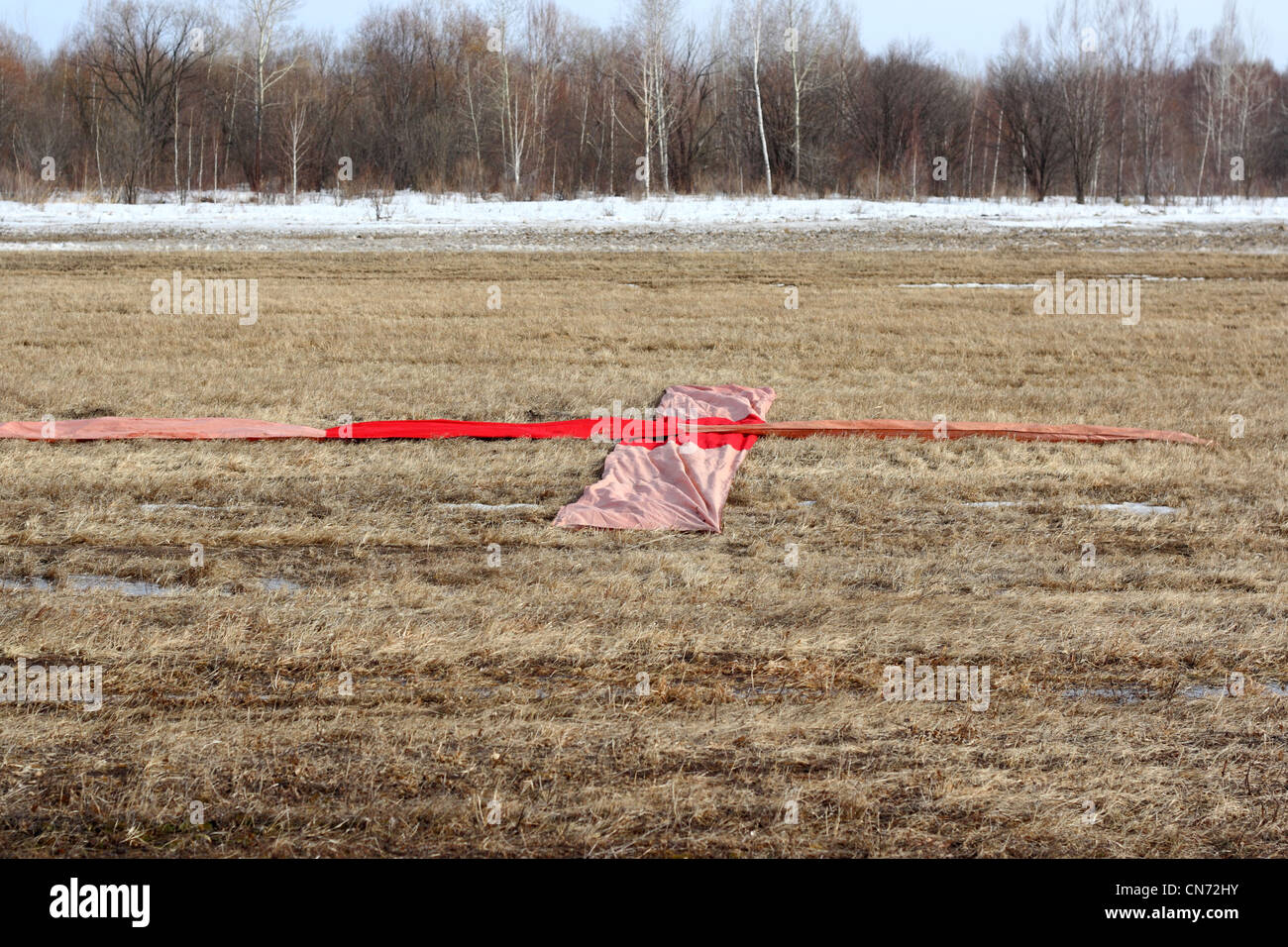 Cross for a landing on the accuracy of paratroopers Stock Photo - Alamy