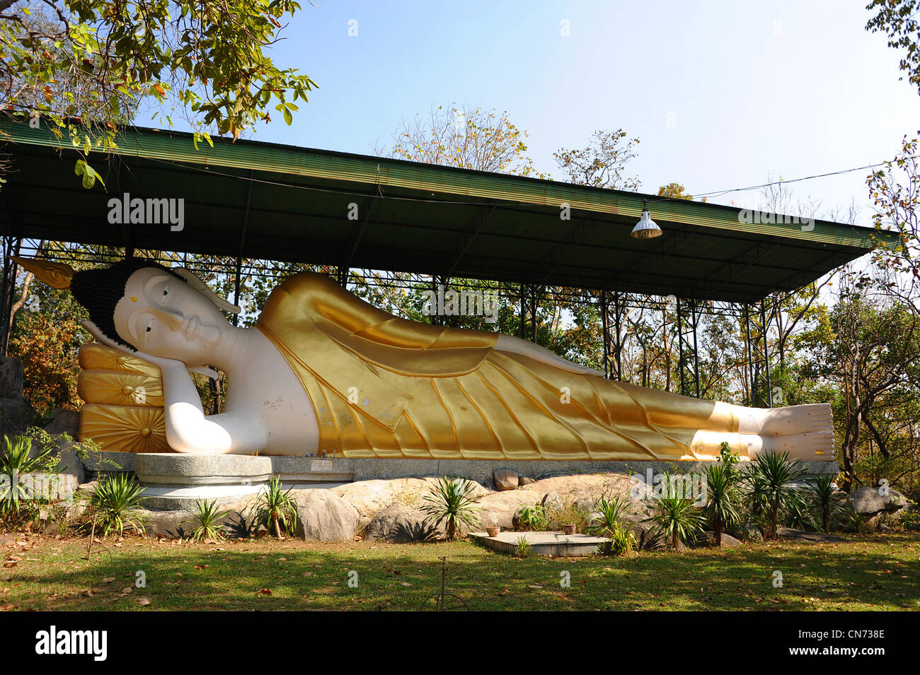 Huge Reclining Statue, Thailand Stock Photo - Alamy