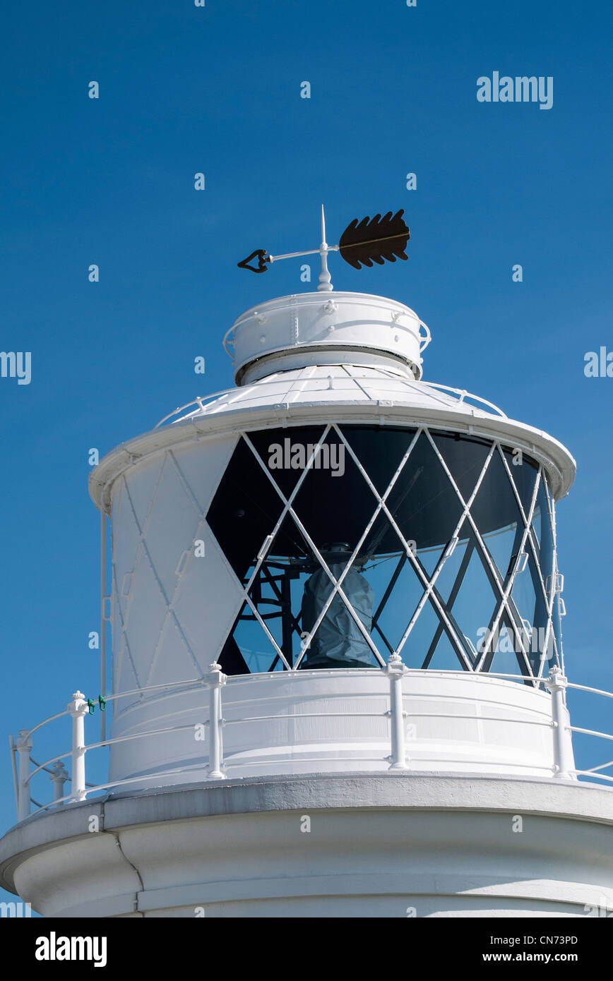 Anvil Point Lighthouse, lamp and weather vane, Durlston Country Park ...