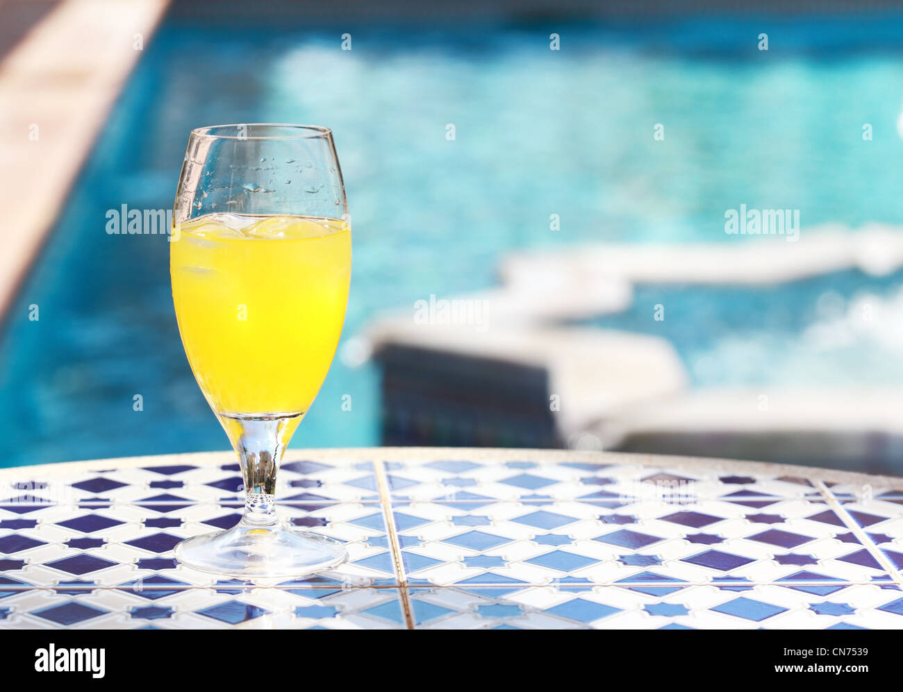 Outdoor swimming pool with fresh water Stock Photo - Alamy