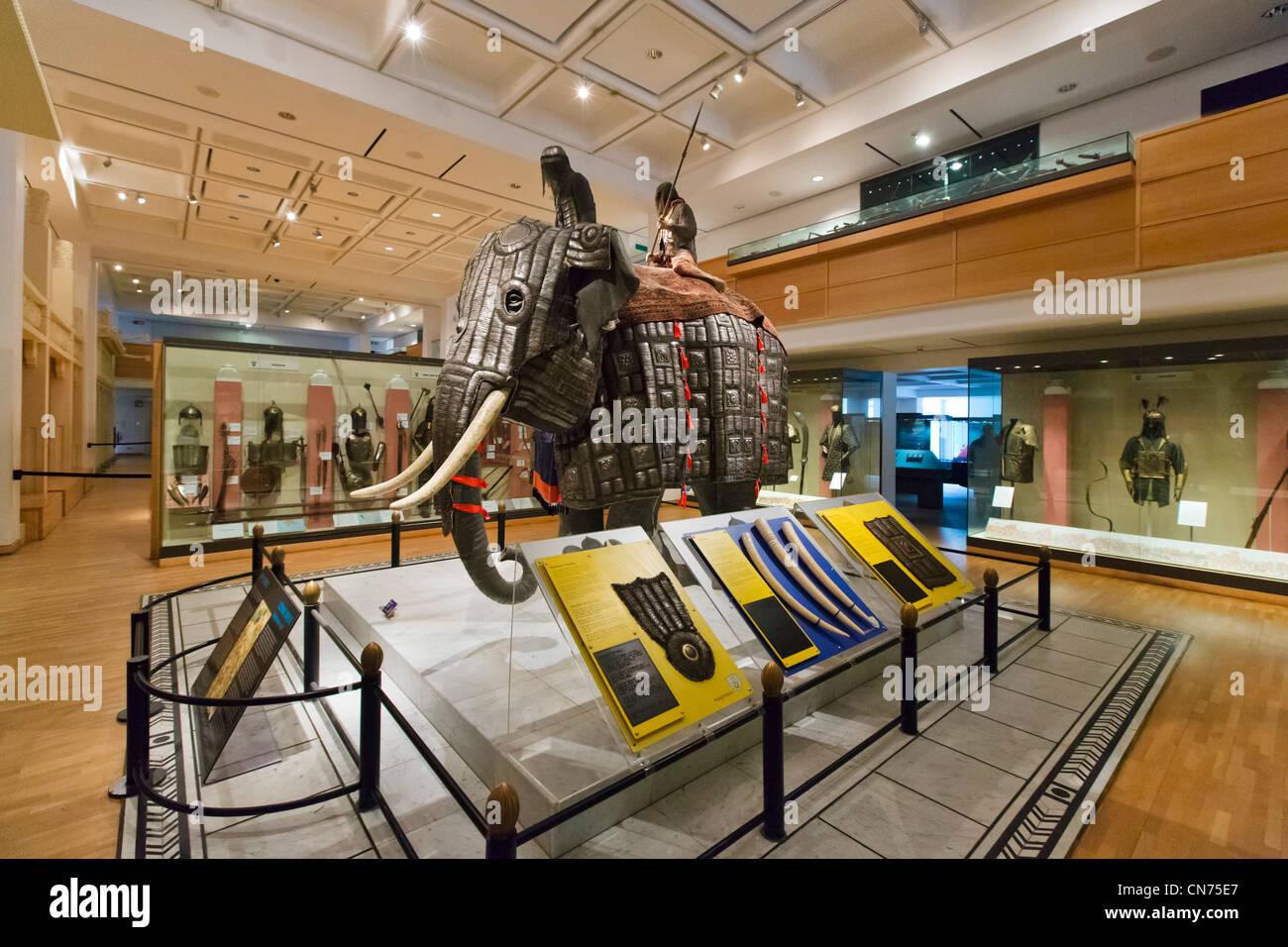 Oriental Armour display in the War Gallery, Royal Armouries Museum ...