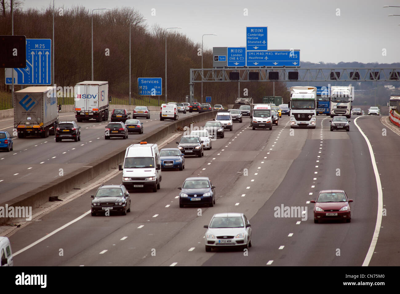 M25 and m11 motorway junction, essex hi-res stock photography and ...