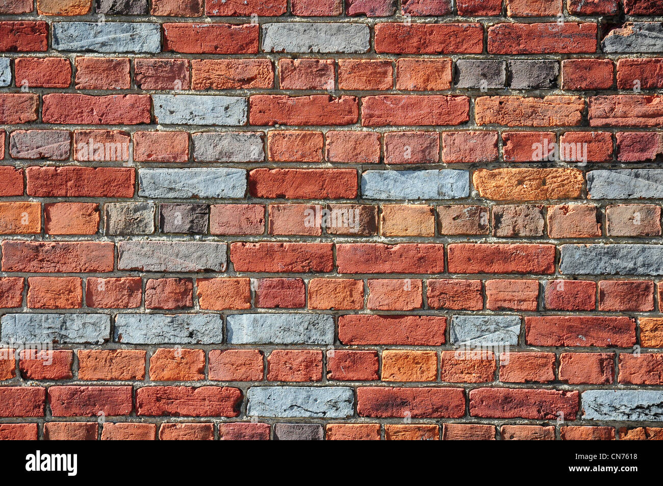 Cobalt (scorched bricks) used decoratively in a wall in Chichester ...