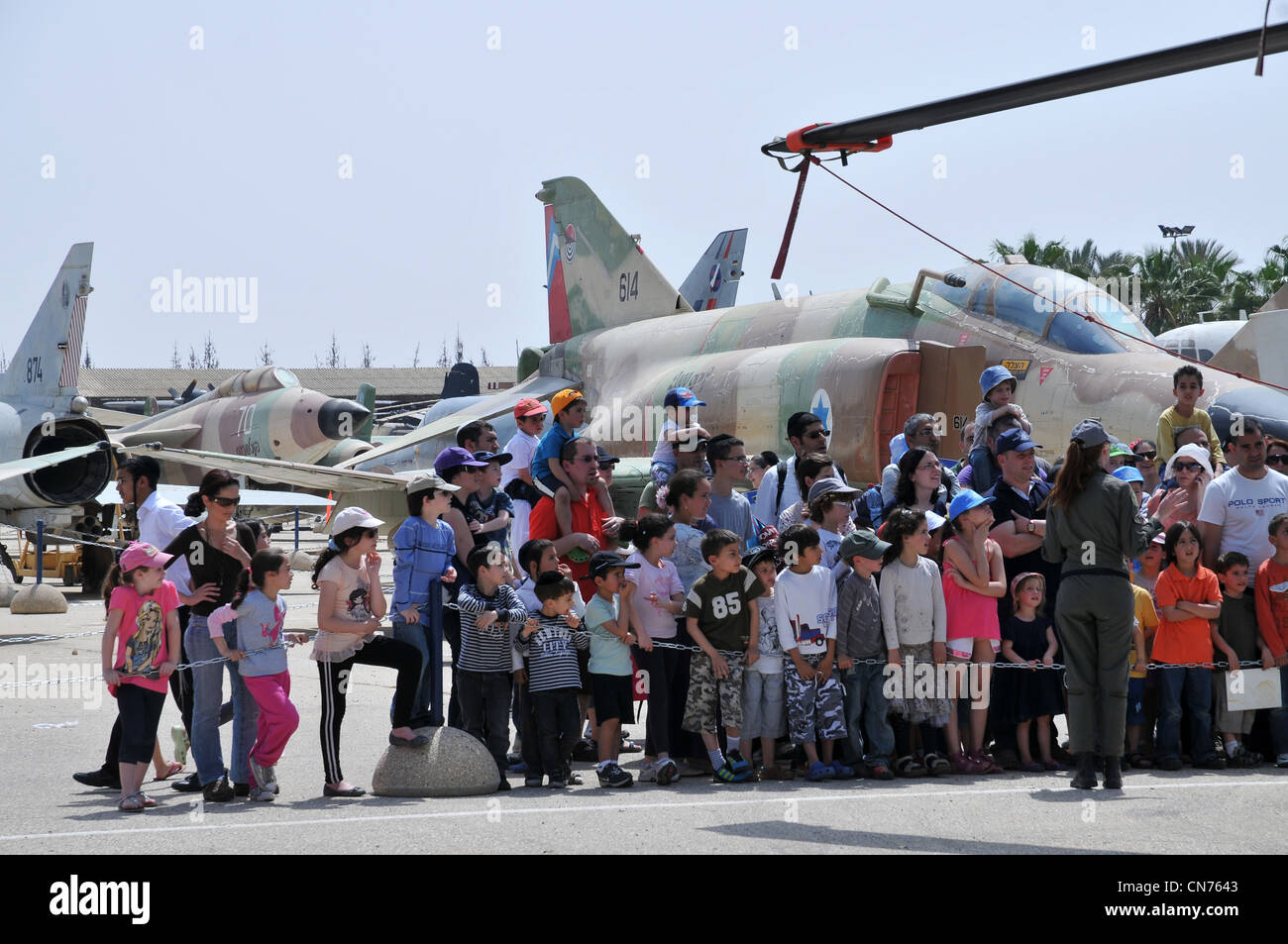 Israelis visit the Israel Air Force Museum on April 09, 2012. The ...