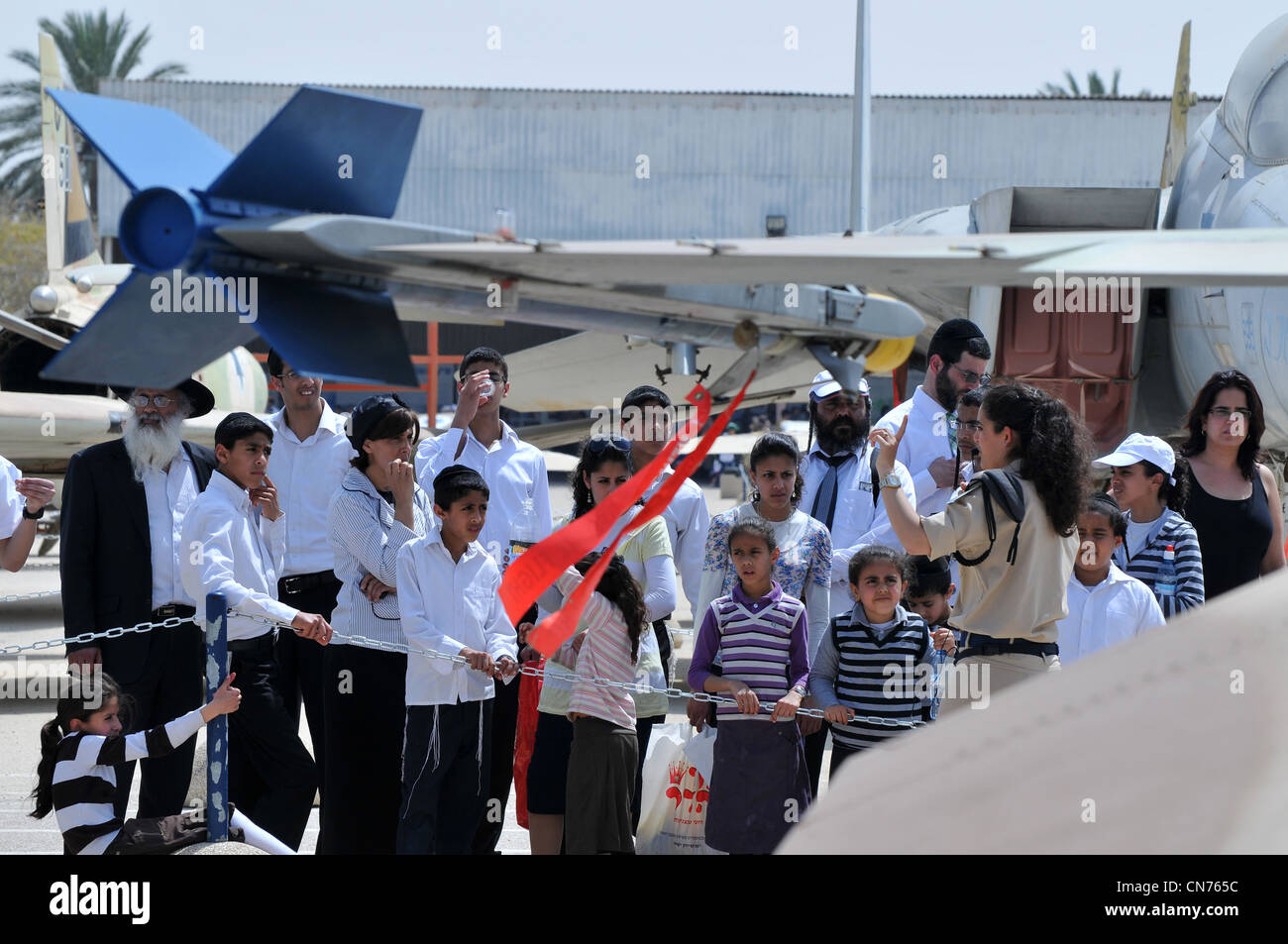 Israelis visit the Israel Air Force Museum on April 09, 2012. The ...