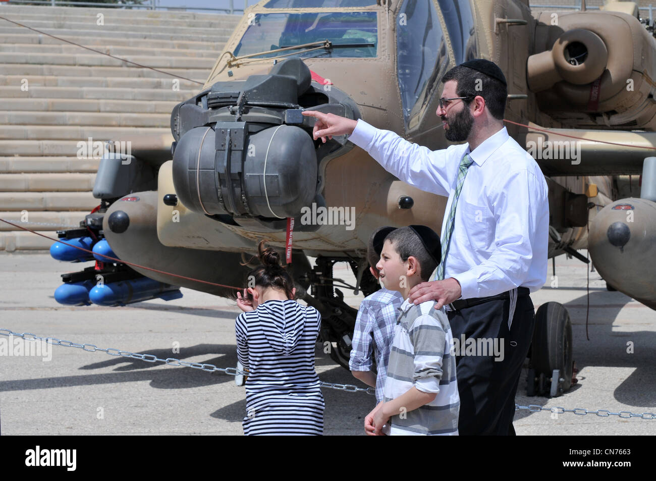 Israelis visit the Israel Air Force Museum on April 09, 2012. The ...