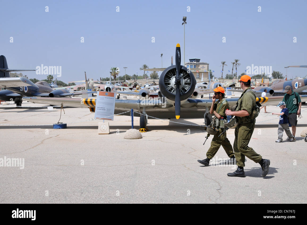 Israelis visit the Israel Air Force Museum on April 09, 2012. The ...