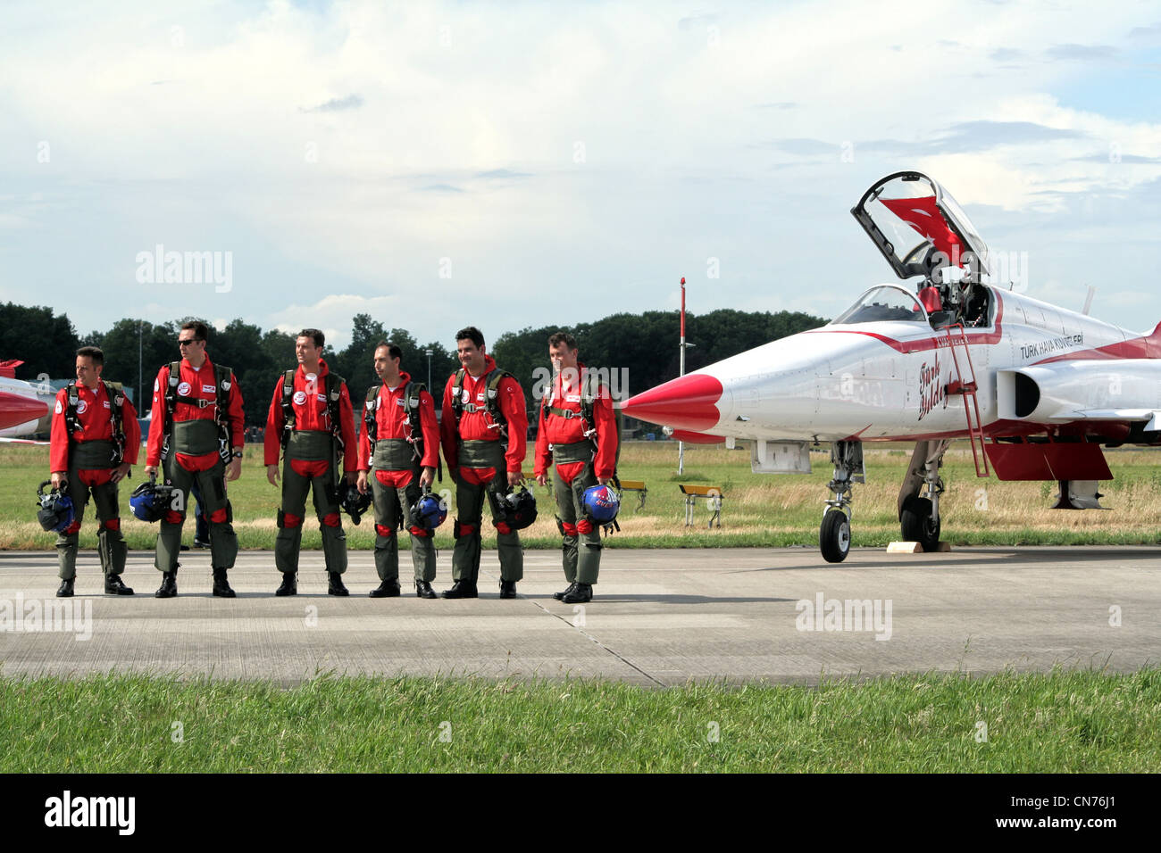 Turkish Stars Acrobatic team pilots Stock Photo - Alamy