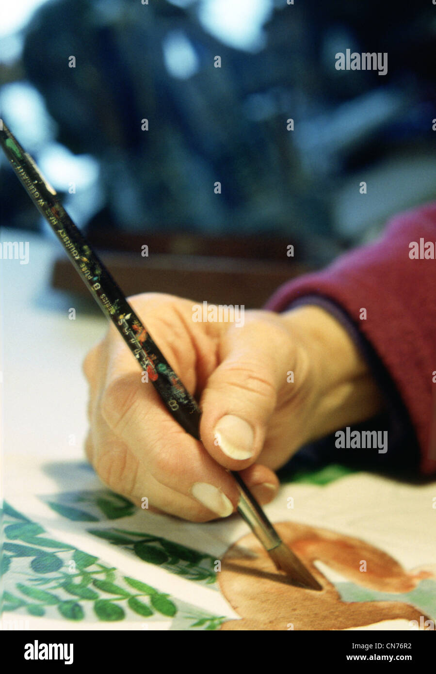 Hand Painting Watercolor Stock Photo - Alamy
