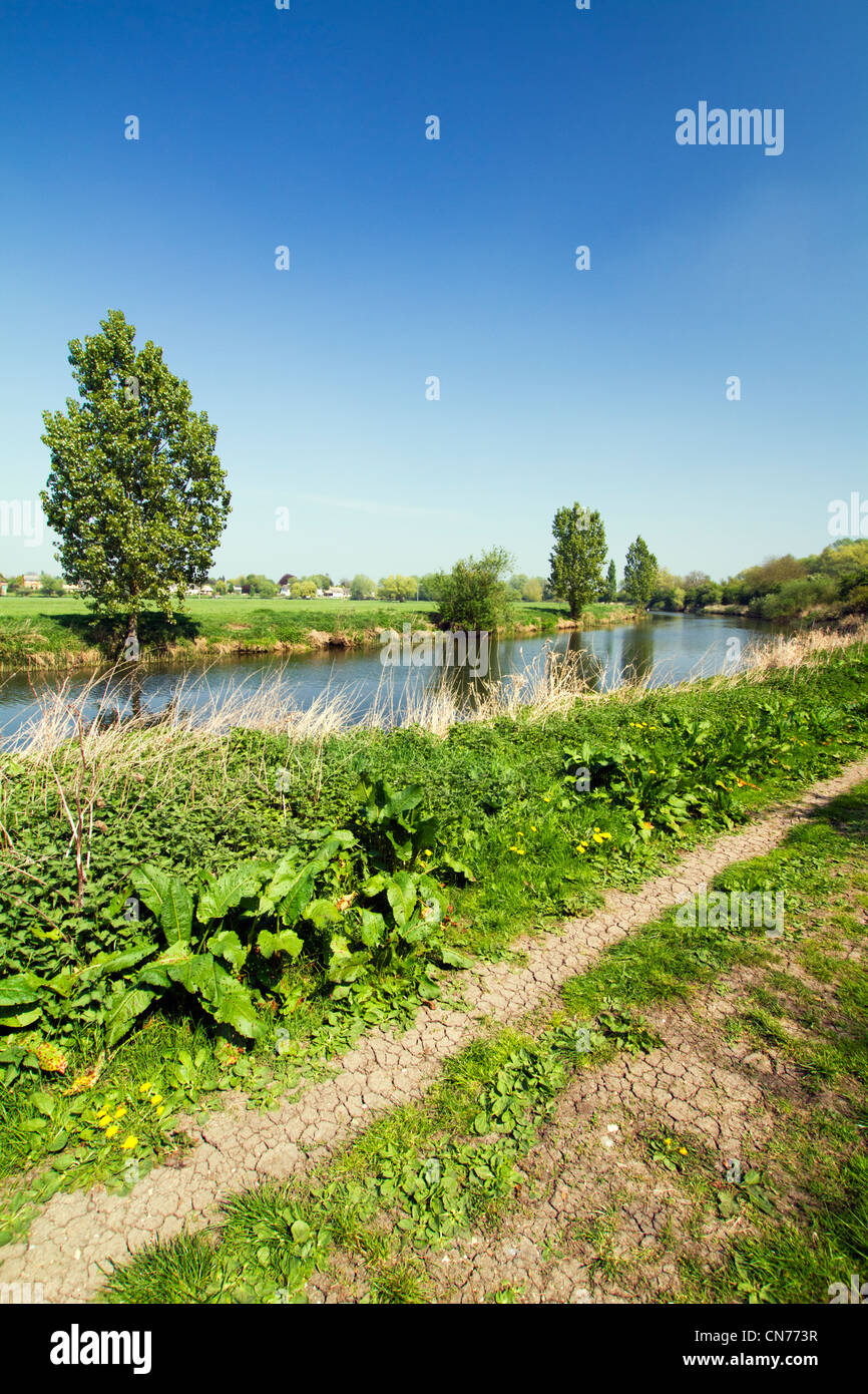 The River Ouse "Great Ouse" In Spring Early April, Cambridgeshire ...