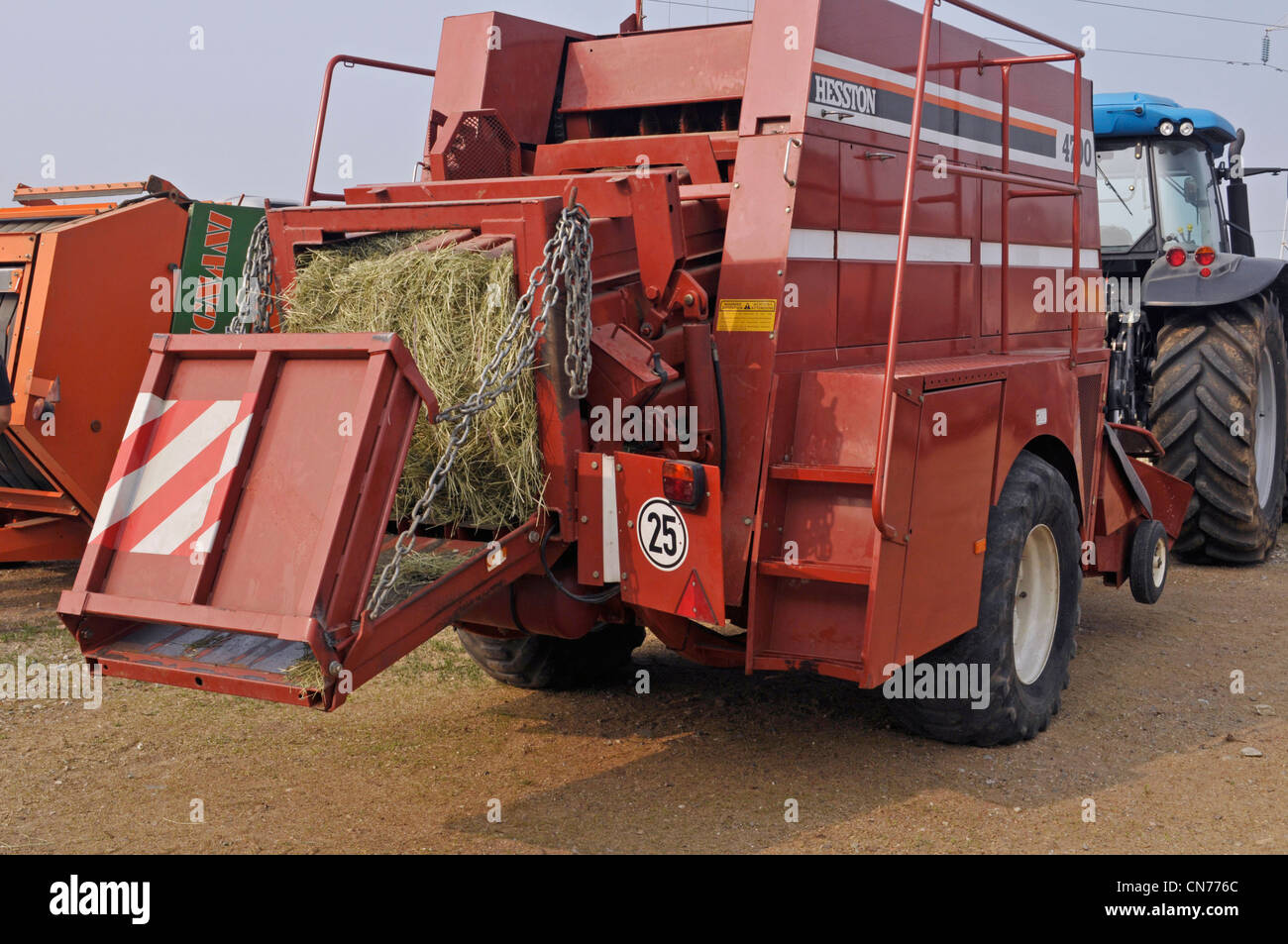 Hay Baler Machine Stock Photo - Alamy