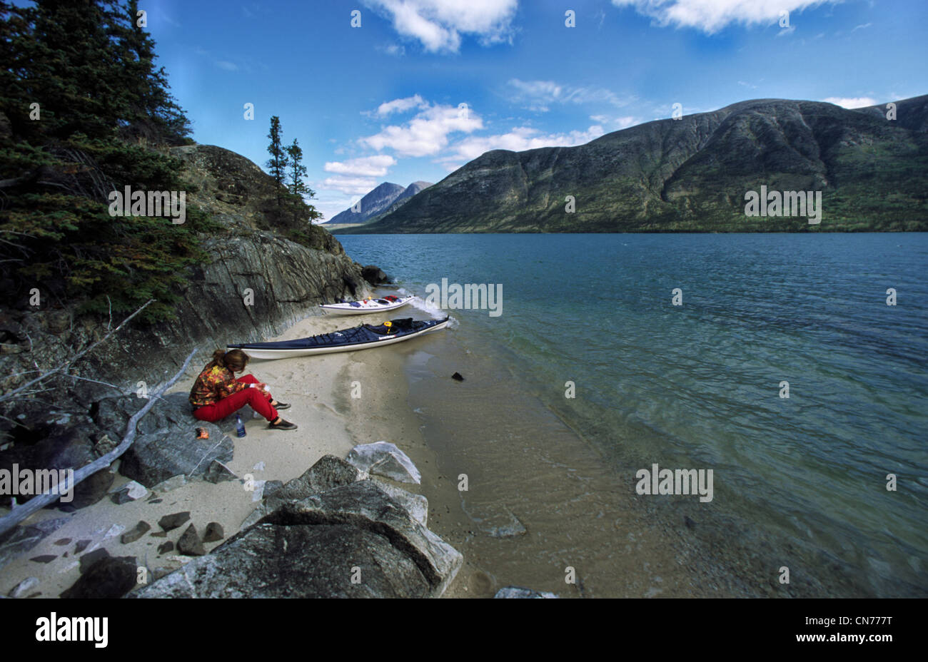 Kusawa Lake, Yukon Stock Photo - Alamy