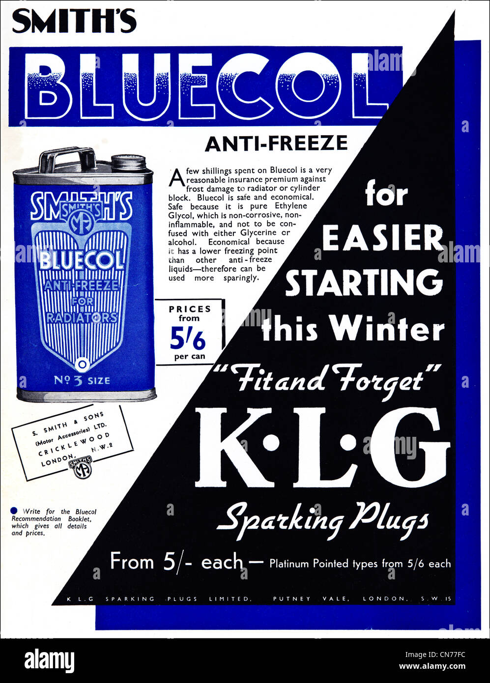 Original 1930s consumer magazine advertisement advertising Smith's ...