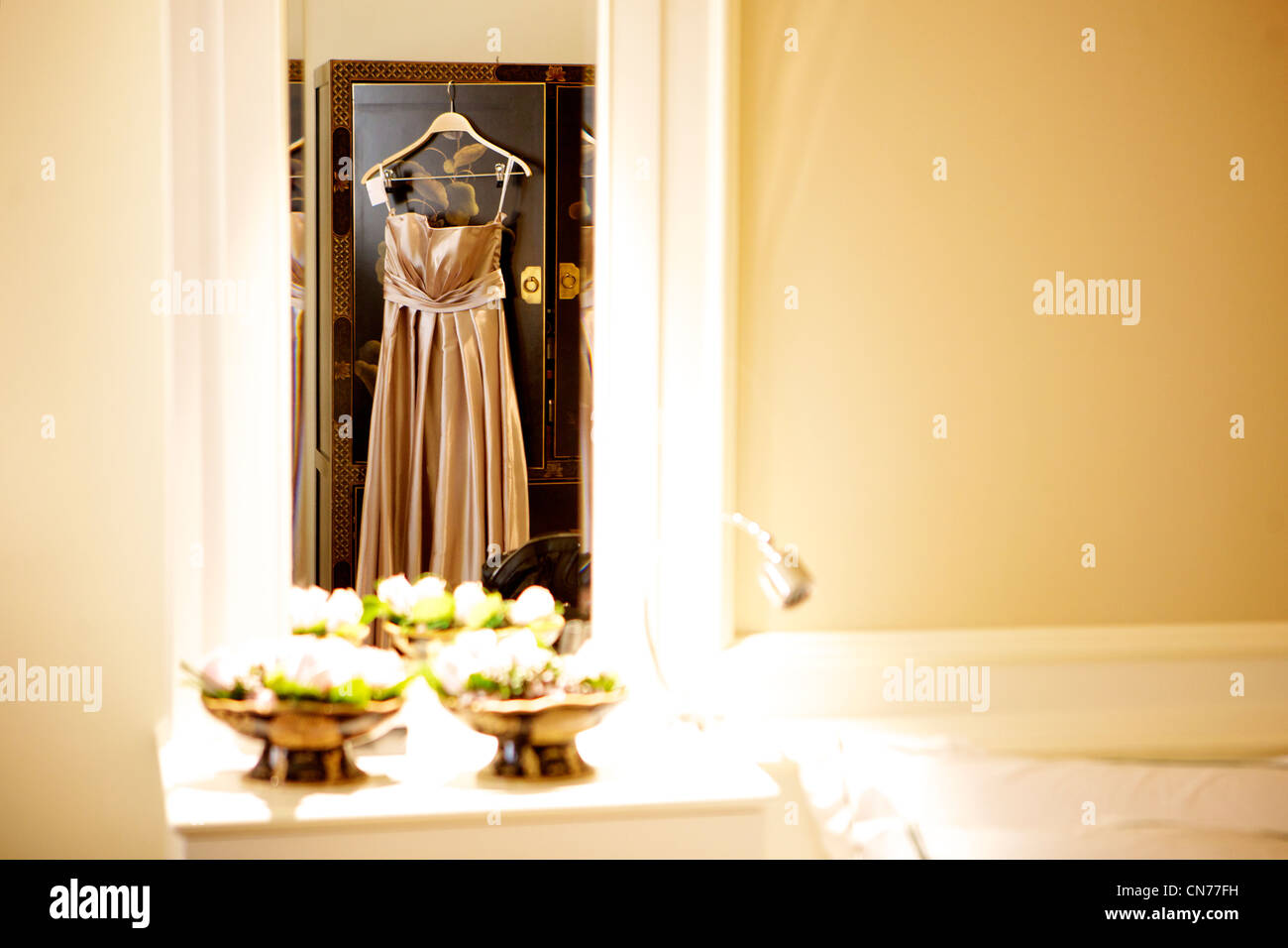 dress in reflection of mirror Stock Photo - Alamy