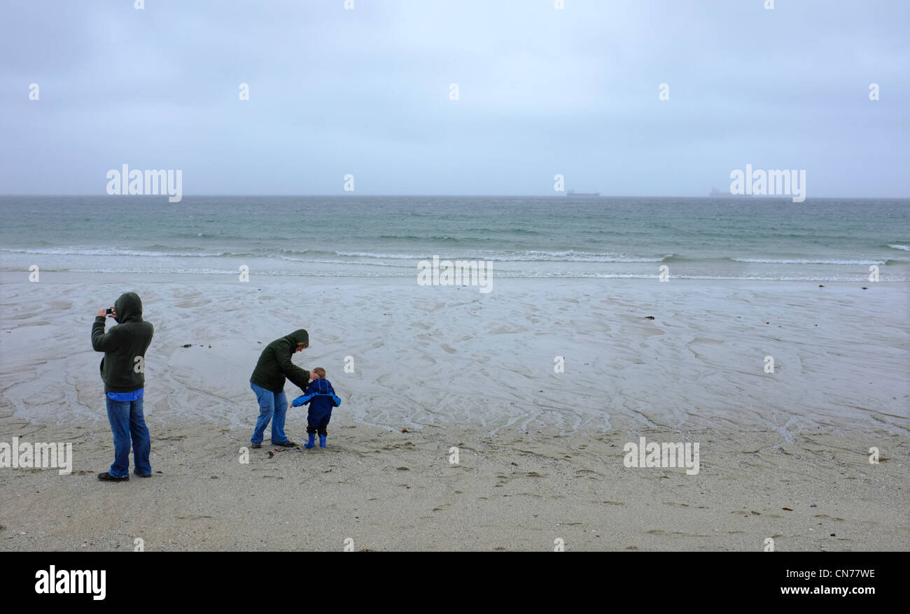 Beach in windy weather hi-res stock photography and images - Alamy