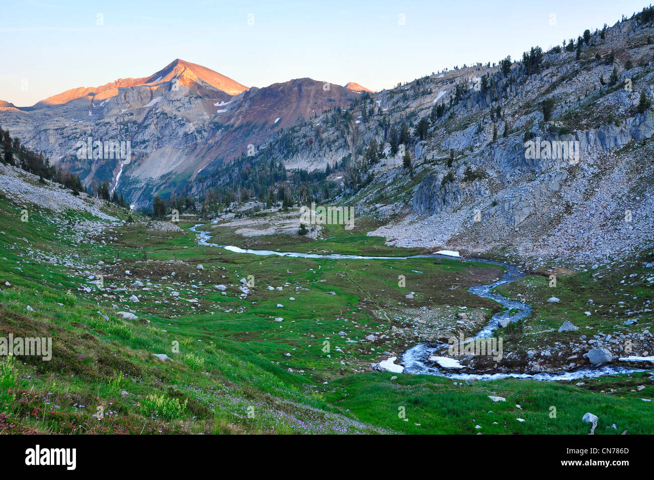 Upper reaches of the West Fork of the Wallowa River in Oregon's Wallowa ...