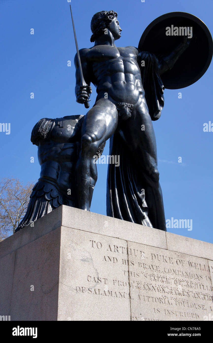 Statue of Achilles in Hyde Park, London, in honour of the Duke of ...
