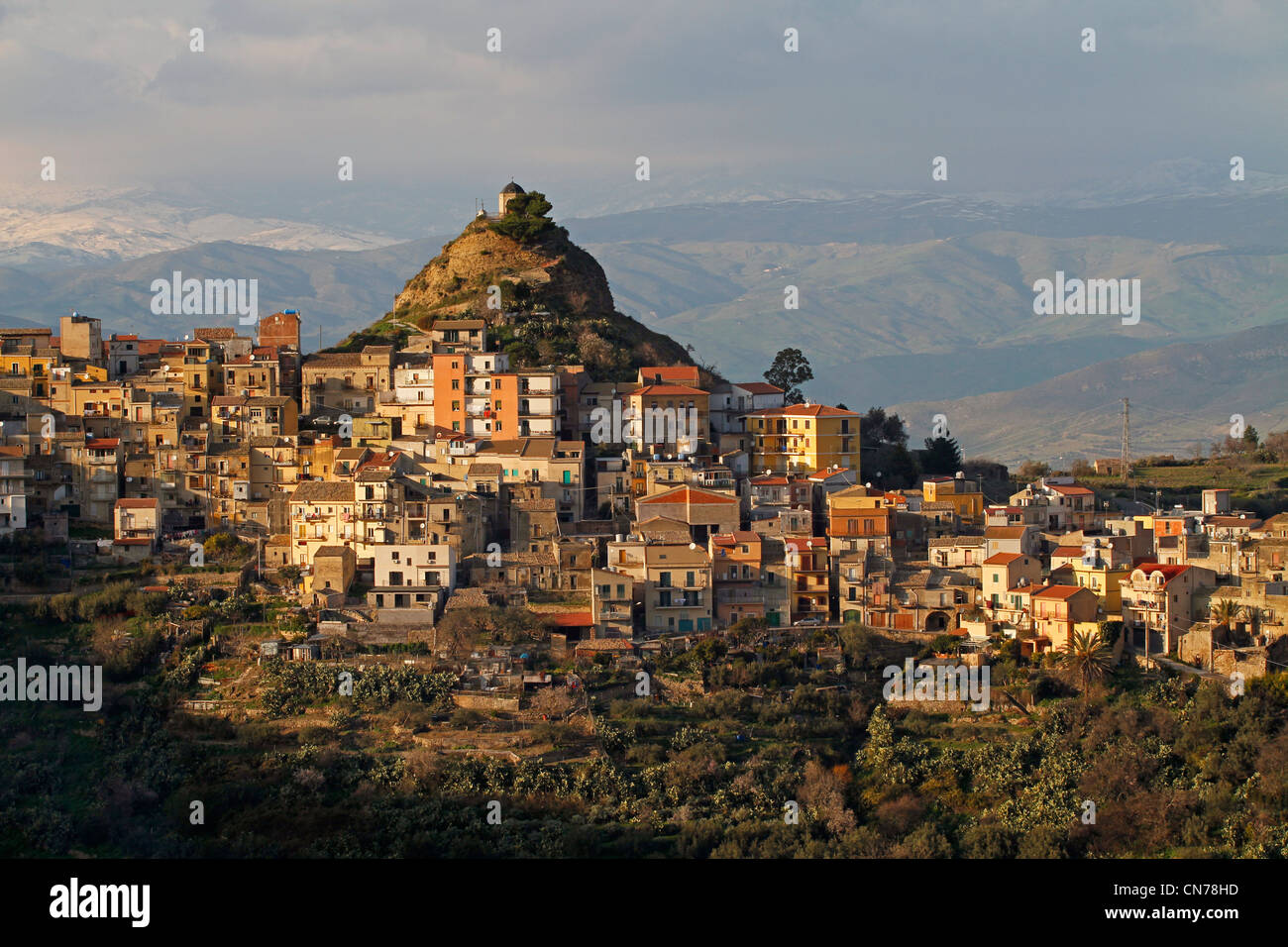 Centuripe in the province of Enna, Sicily, Italy Stock Photo - Alamy