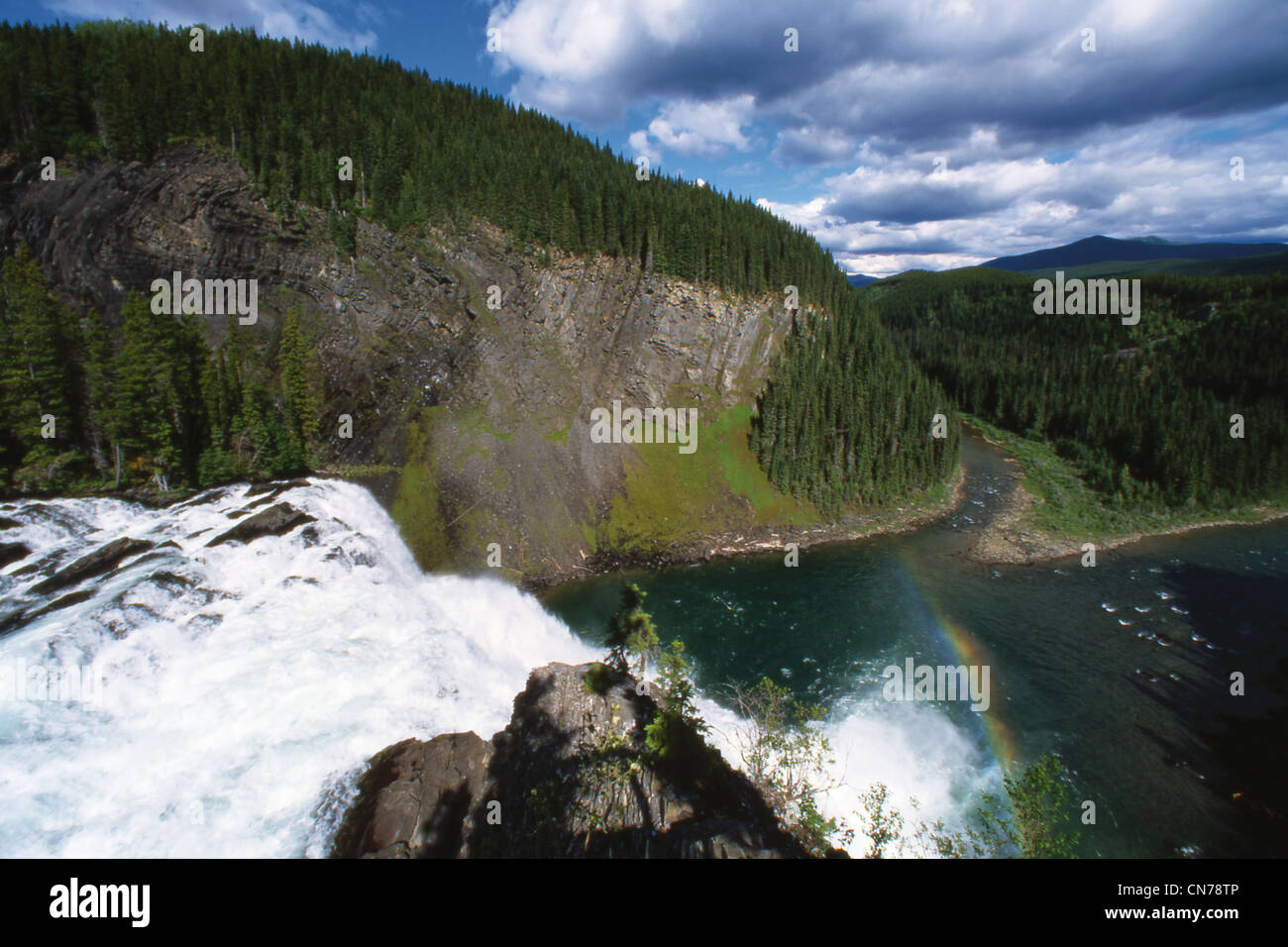 Kinuseo Falls, Monkman Wilderness Provincial Park, BC Stock Photo - Alamy