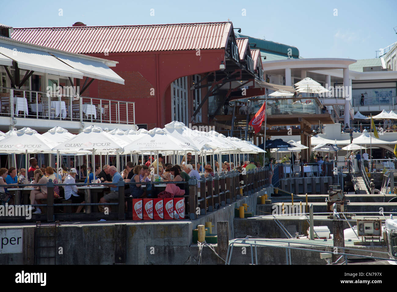 Eating at Quay Four a Waterfront in Cape Town Stock Photo - Alamy
