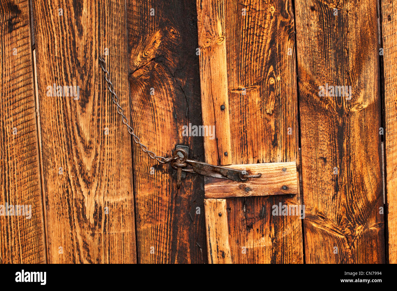old forged barn latch Stock Photo - Alamy