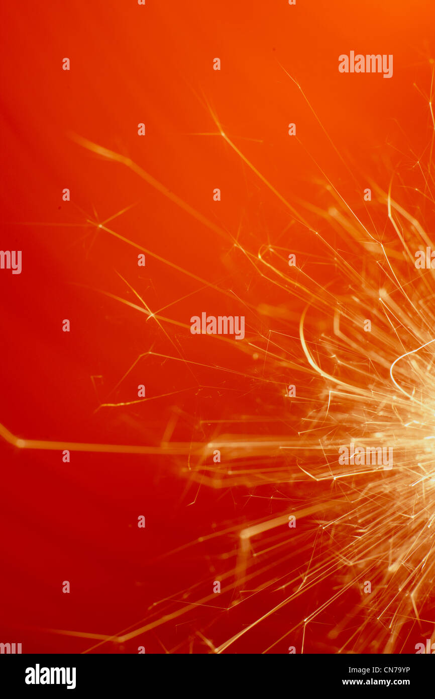Sparks Flying Exploding Detail Close up Stock Photo - Alamy