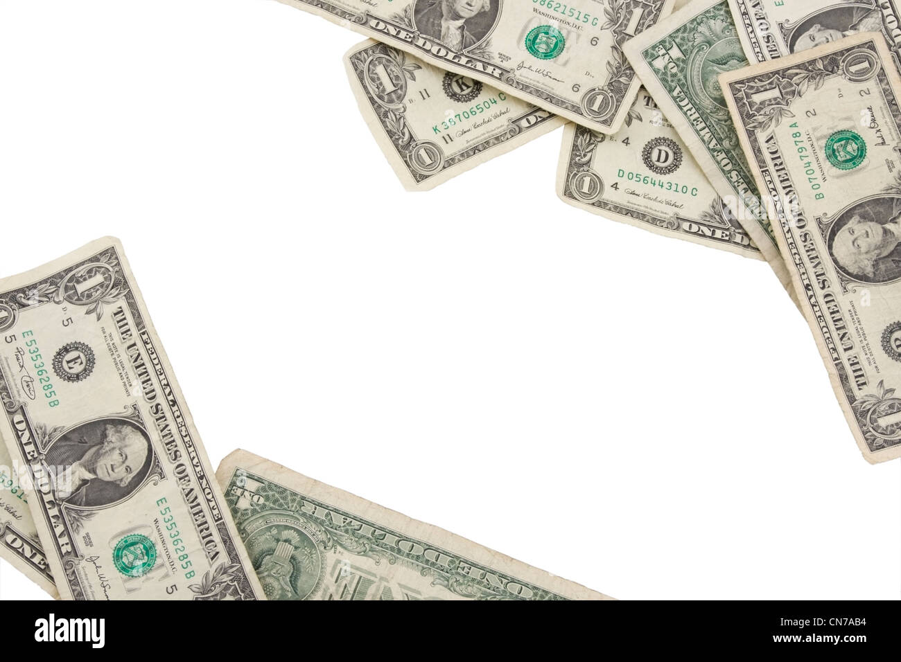 Border made out of one American dollar bills Stock Photo - Alamy