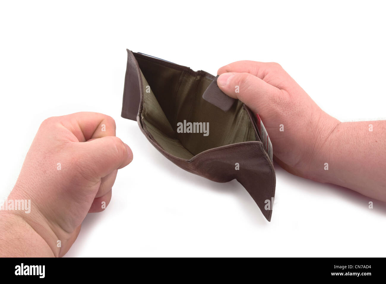Angry because of an empty wallet Stock Photo - Alamy