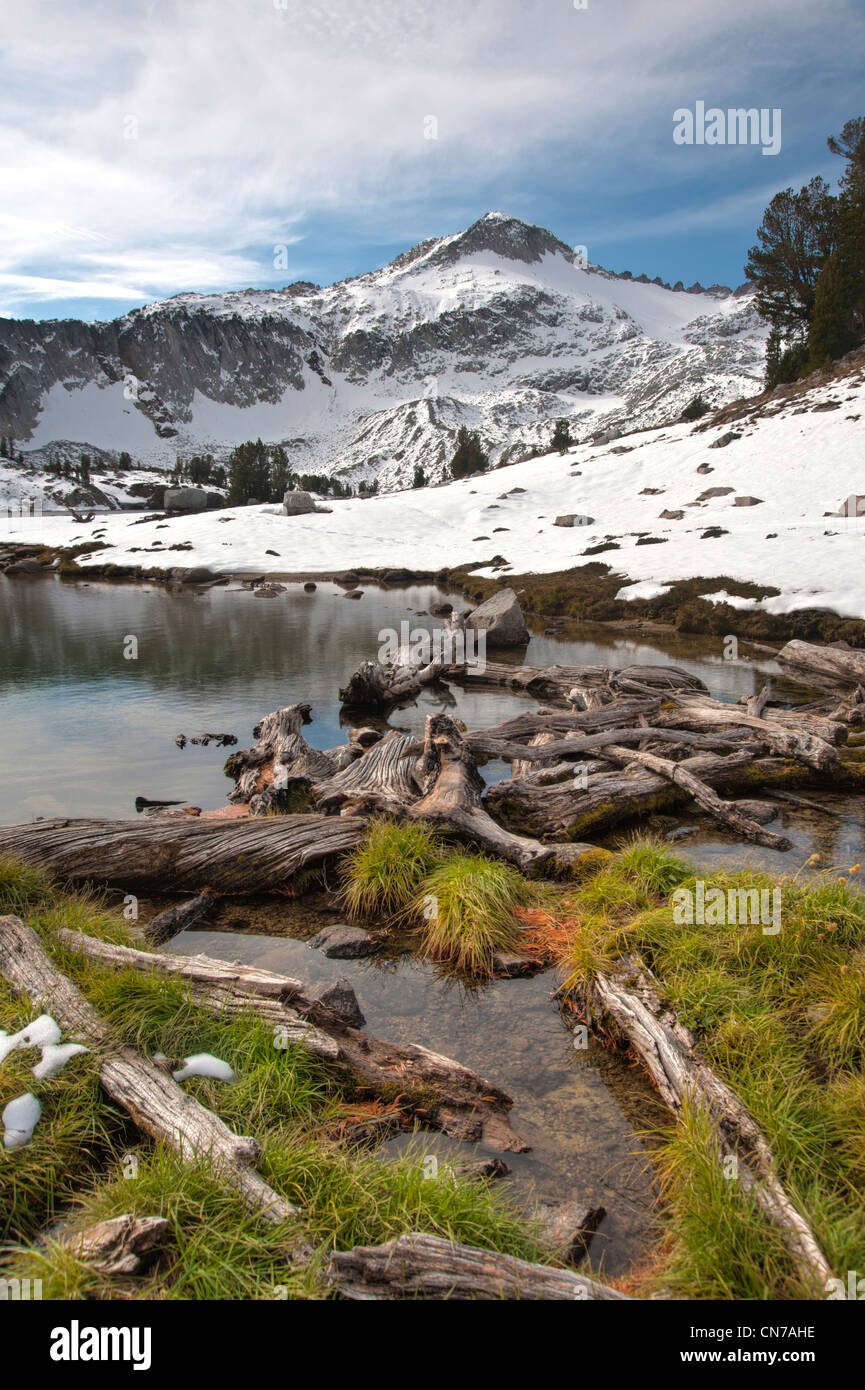 High alpine lake in winter, in Wallowa Mountains of Oregon Stock Photo ...
