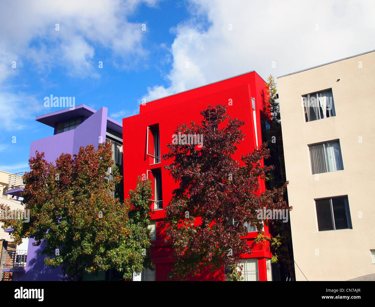 Colourful modern buildings, San Diego, California, USA Stock Photo - Alamy