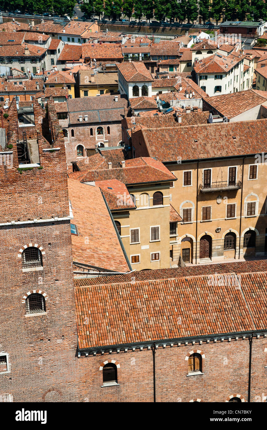 View of roofs from above, in Verona, Italy Stock Photo - Alamy