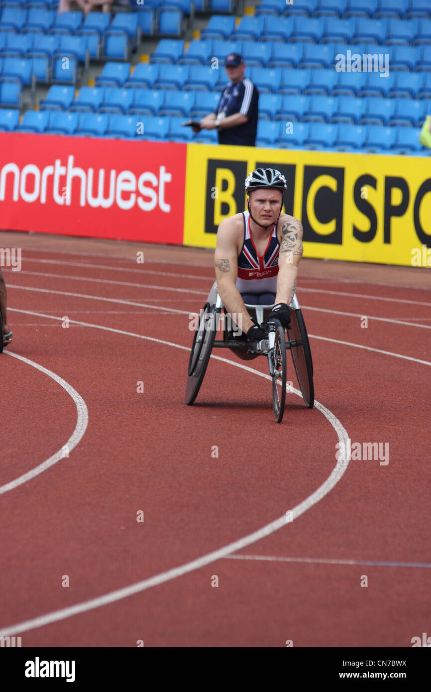 David Weir Paralympian athlete at the Paralympic world cup in ...