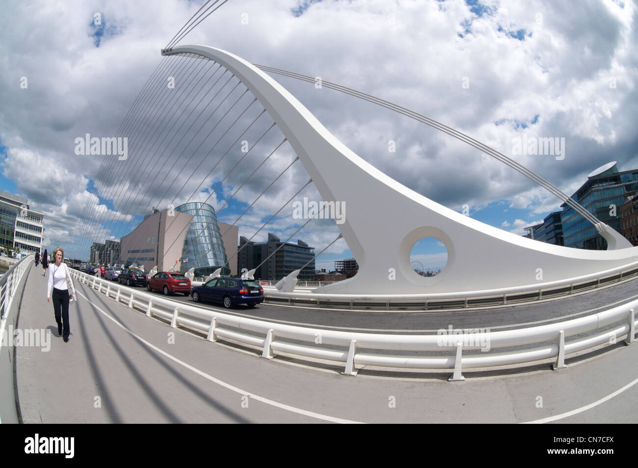 Samuel Beckett Harp Bridge Stock Photo - Alamy