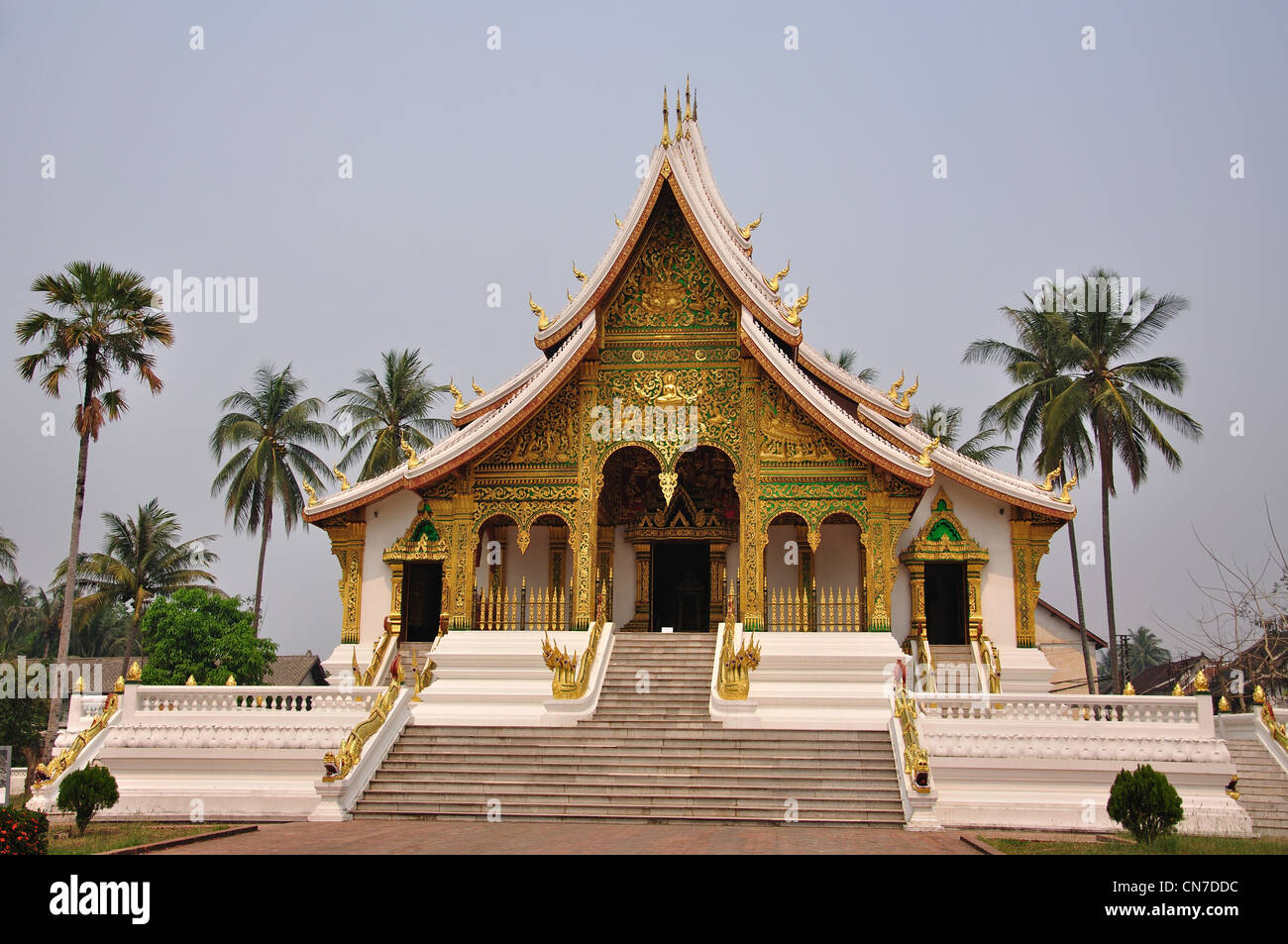 Buddhist Temple at Royal Palace Museum (Haw Kham) complex, Luang ...
