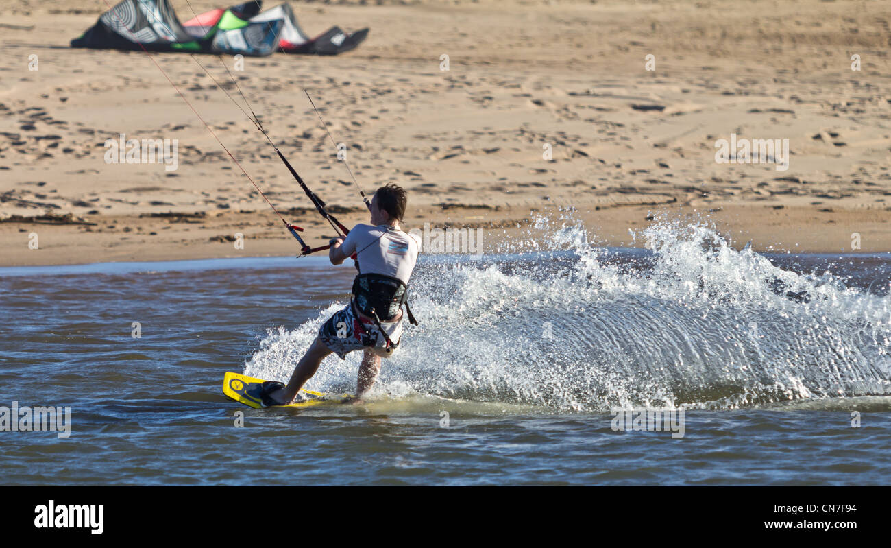 Kite-surfer in action Stock Photo - Alamy