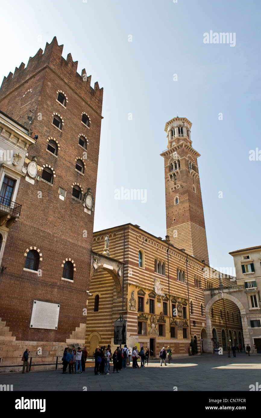 Lamperti Tower, Palazzo della Ragione, Ragione Palace, Verona, Veneto ...