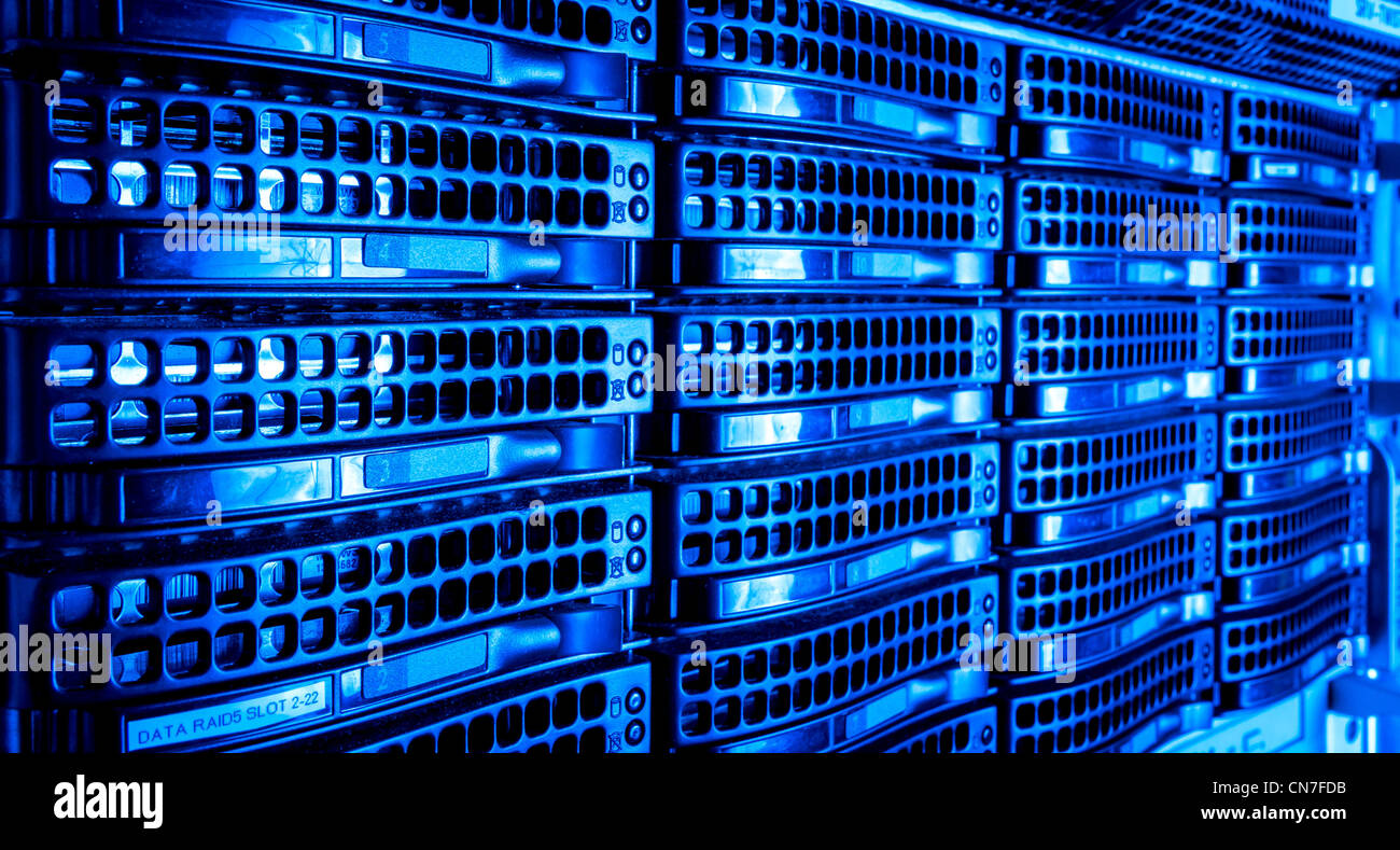 Data center with hard drives Stock Photo - Alamy