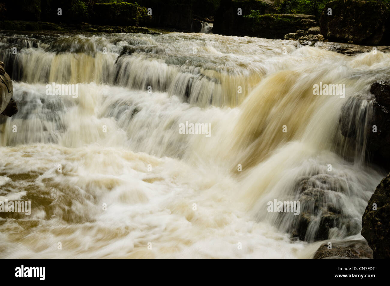 A waterfall in a canyon in Yenokavan, Armenia. Also called Lastiver ...