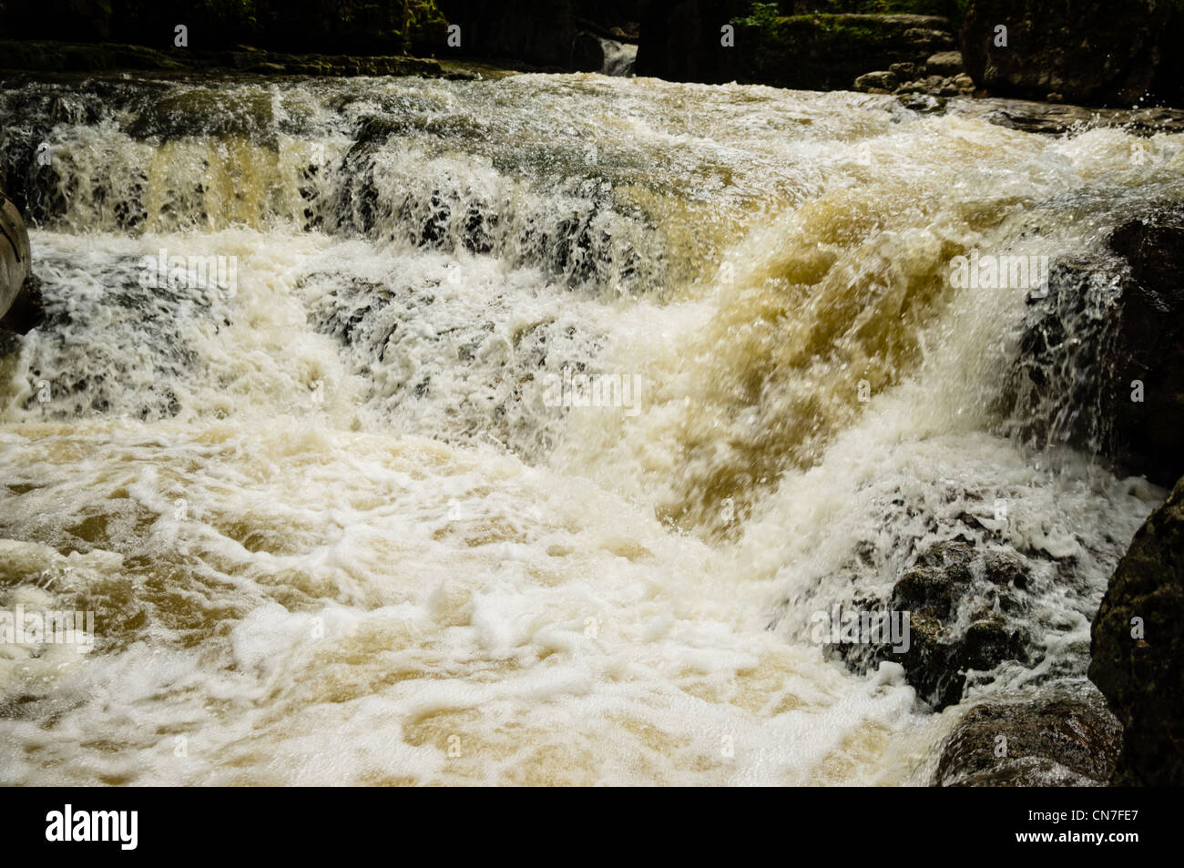 A waterfall in a canyon in Yenokavan, Armenia. Also called Lastiver ...
